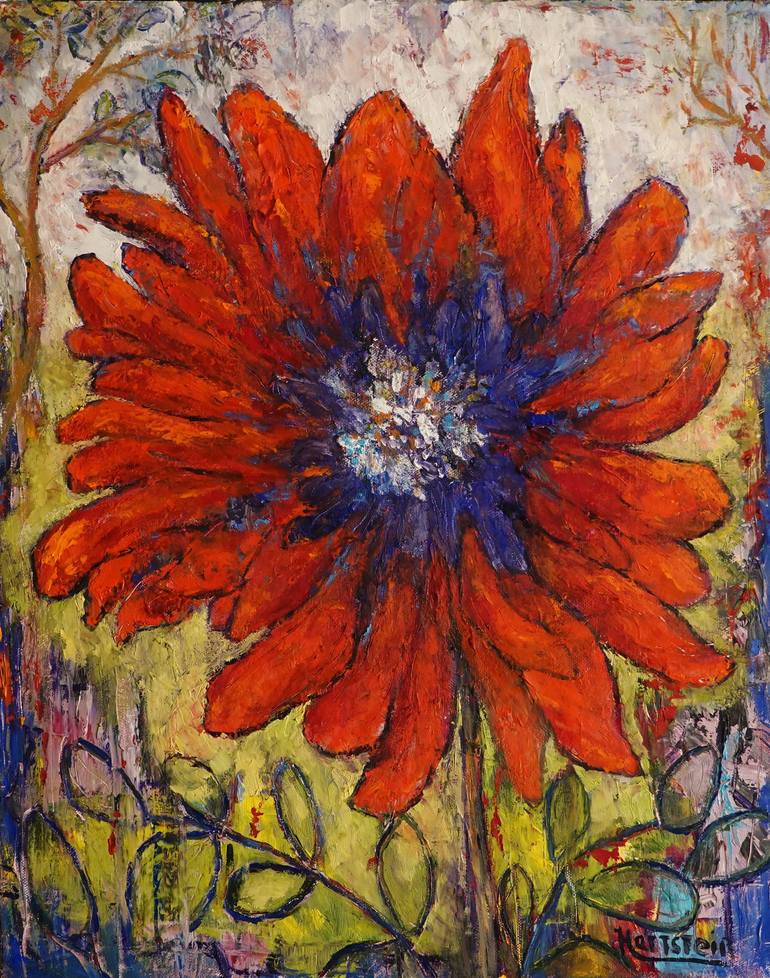 A Floral Enjoyment Painting by Michael Hartstein | Saatchi Art