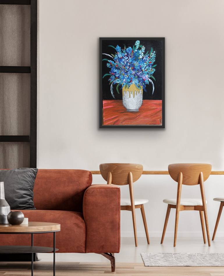 Forget Me Not - Acrylic Art 60X 41 cm Painting by urvi artstudio ...