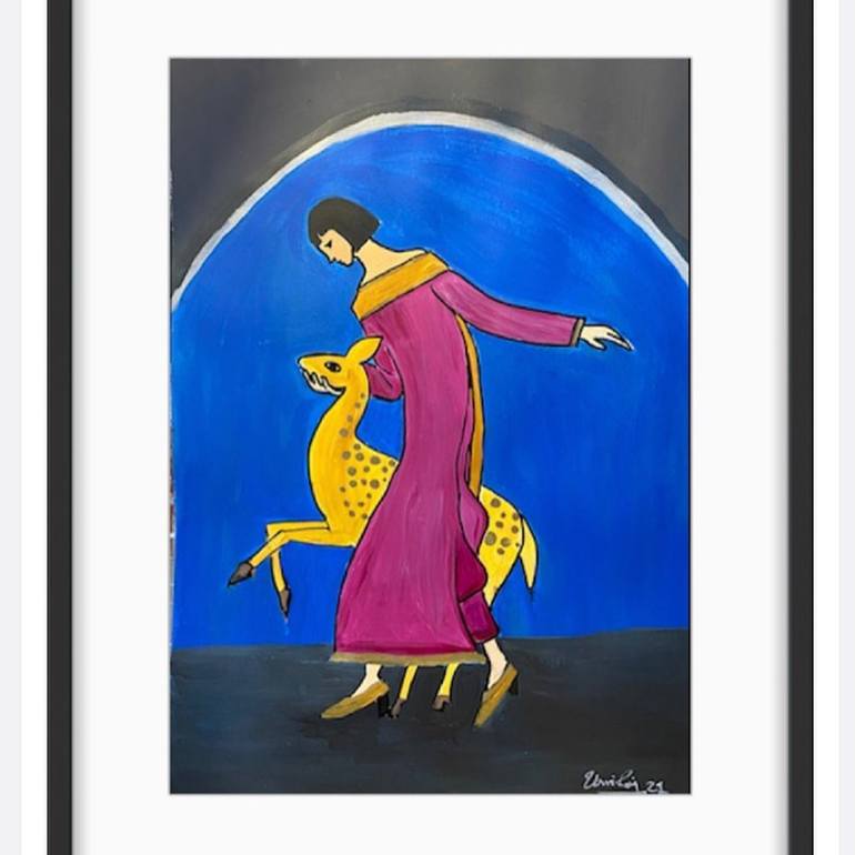 The Retro Queen 42 cm X 29 cm - Acrylic Art Painting by urvi artstudio ...