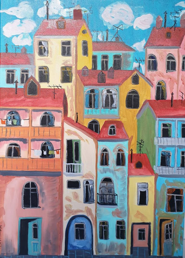 Georgian street Painting by Adamova Ekaterina | Saatchi Art