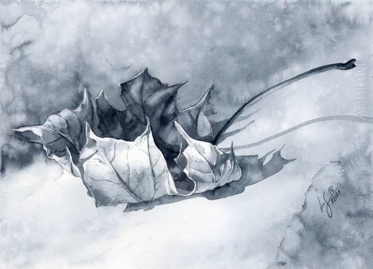 Dry Leaf Painting By Svitlana Lagutina Saatchi Art