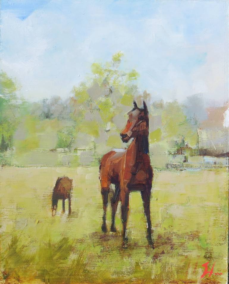 Stud Farm Painting by Jake Fern | Saatchi Art