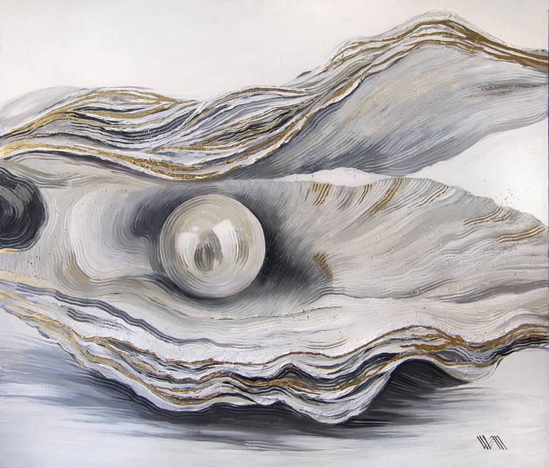 White shell Painting by Vladimir Andrusenko | Saatchi Art