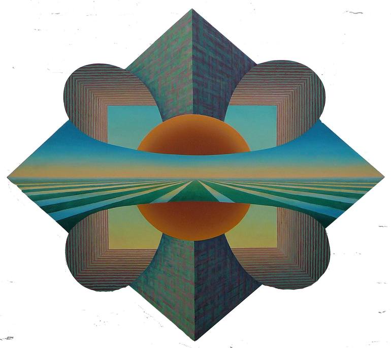 Polydimensional landscape Painting by Freek Van Ginkel | Saatchi Art