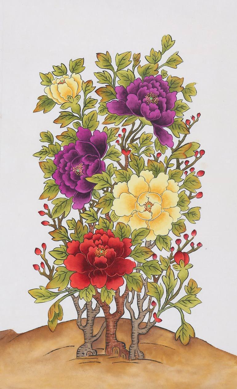Peonies ('Morando') Painting by Myungja Lee | Saatchi Art