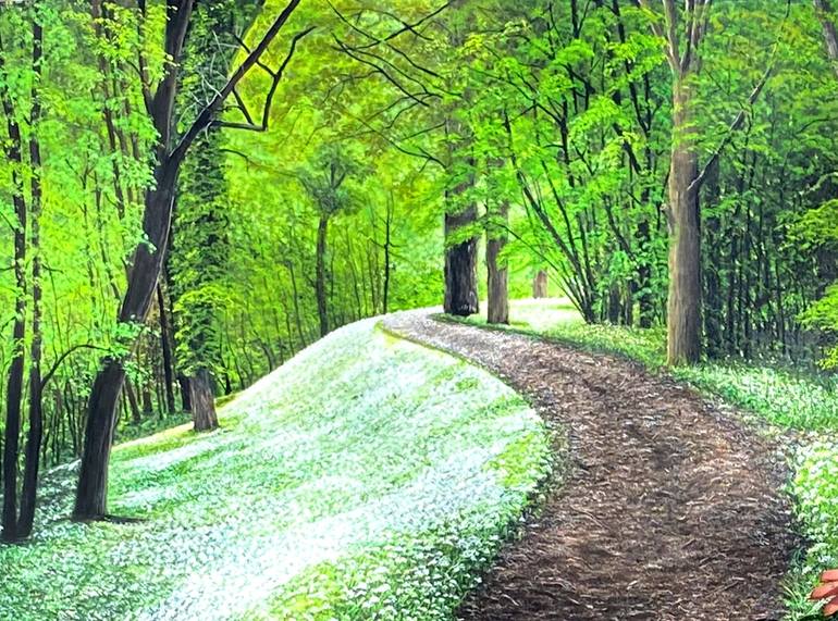 Spring in the forest Painting by Elahe Jalili | Saatchi Art