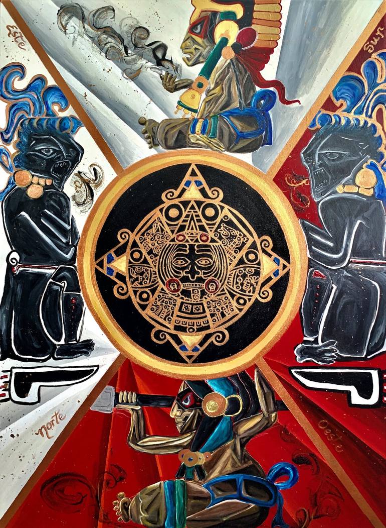 Mesoamerican Codices Painting by Dariana Arias | Saatchi Art