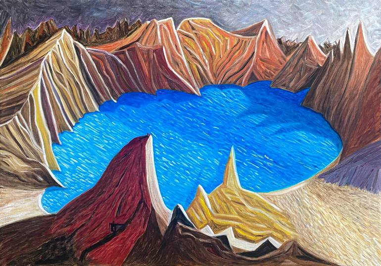 Paektu-san Painting by Roger Shepherd | Saatchi Art