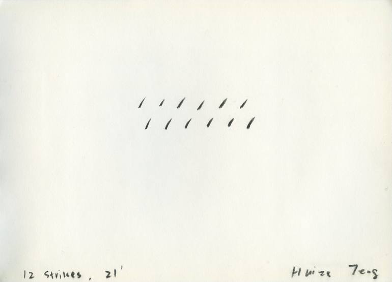 12 strikes, 2021 Drawing by Huize Teng | Saatchi Art