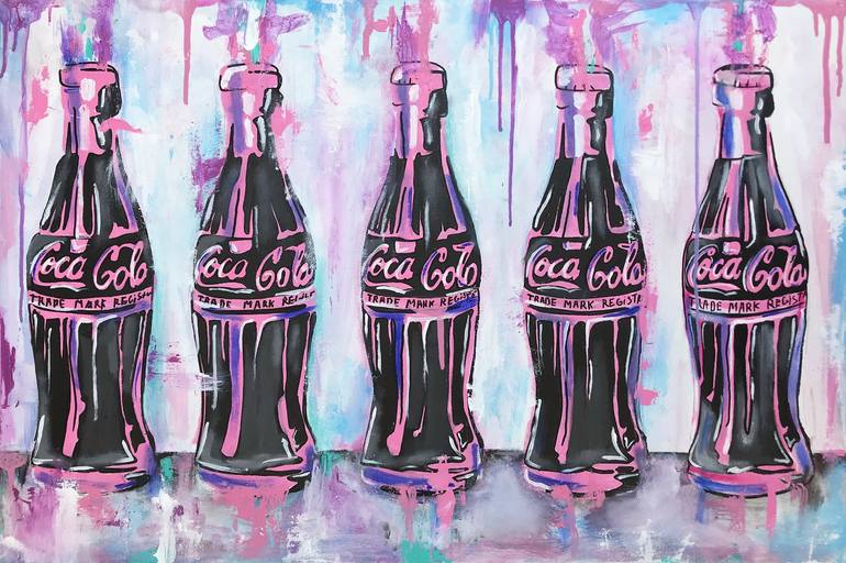 5 Coca Cola Bottles II Painting by Artash Hakobyan | Saatchi Art