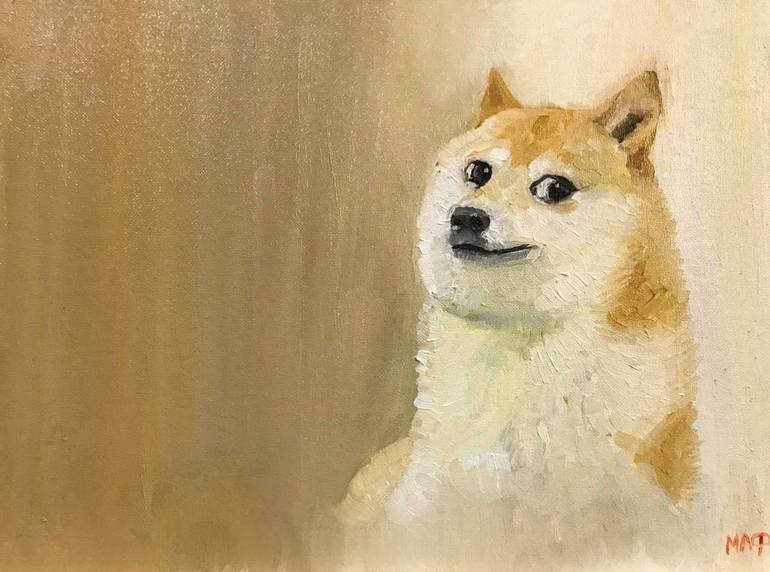 Doge (meme) Painting by Michael Fokin | Saatchi Art