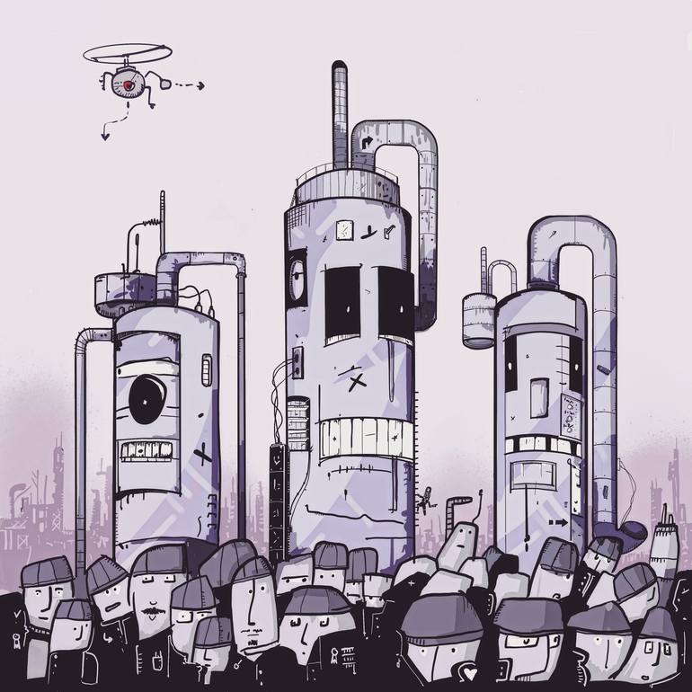 Diorama of a Gated Community Drawing by Cheyne Owens | Saatchi Art