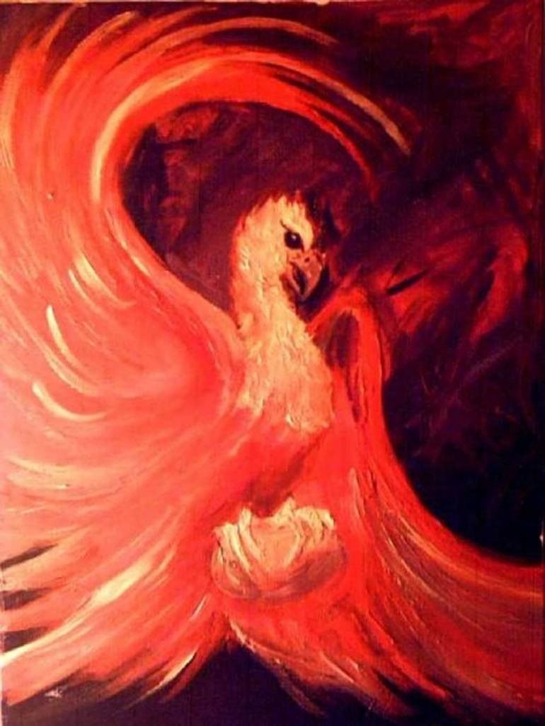 Phoenix (for cancer) Painting by Stephen Goode | Saatchi Art