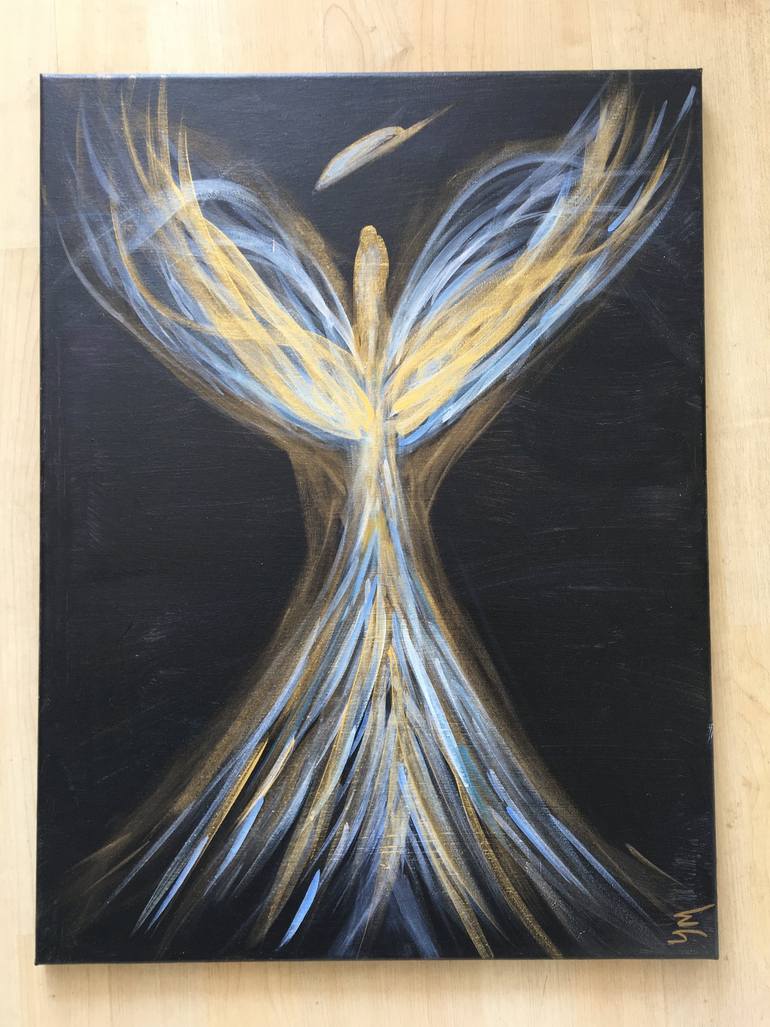 Angel Fire Painting by Mar Marvel | Saatchi Art