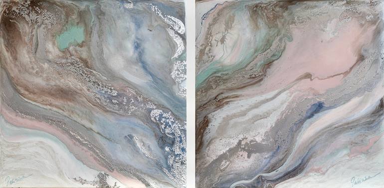 “JUPITER” diptych original painting abstract art planet GIFT (2021 ...