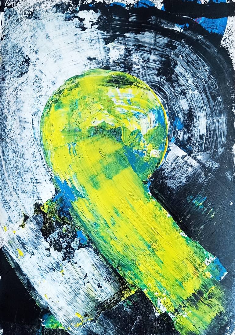 green loop Painting by Pawel Jakubowski | Saatchi Art