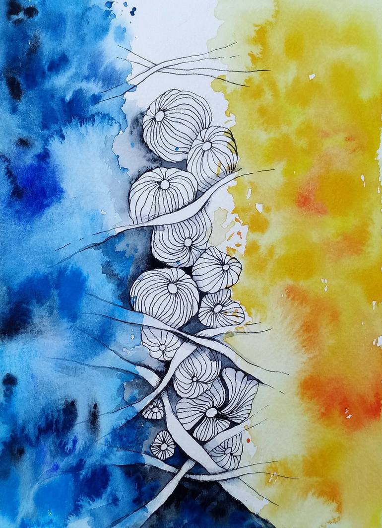 Continuous communication Painting by Nadiia Troian | Saatchi Art