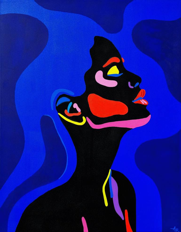 Bahama Blue Painting by Agate Rubene | Saatchi Art