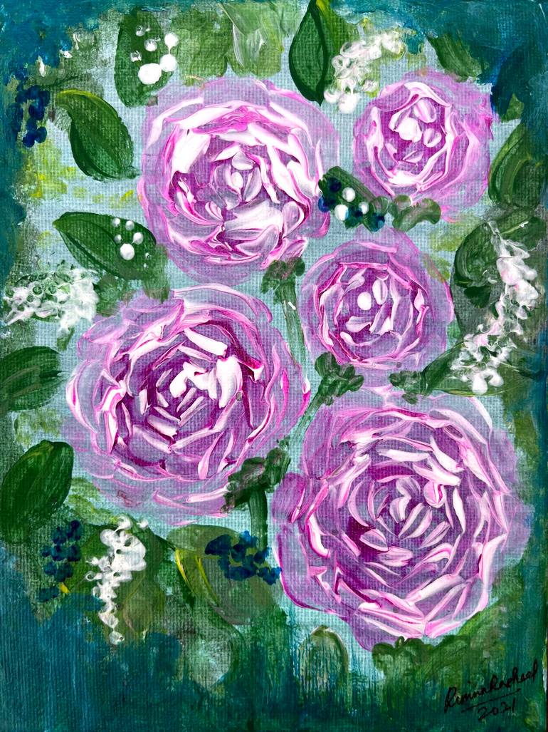 Hidden Roses Painting by Rimna Rasheed | Saatchi Art
