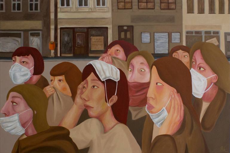The obscure nature of a pandemic Painting by Phoebe Kim | Saatchi Art