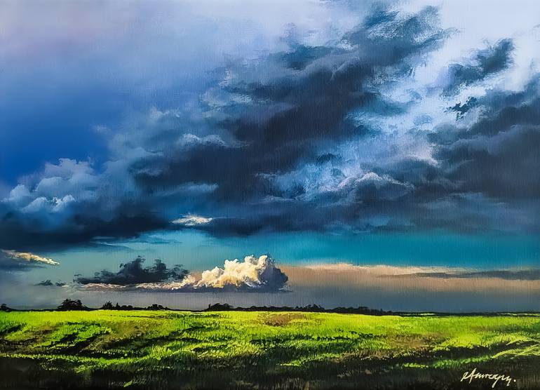 Storm Warning Painting by Ewelina Amrogowicz | Saatchi Art