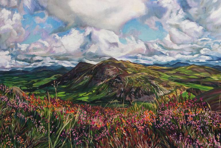 'Wild Flowers on the Llyn' Painting by Elizabeth Lewis | Saatchi Art