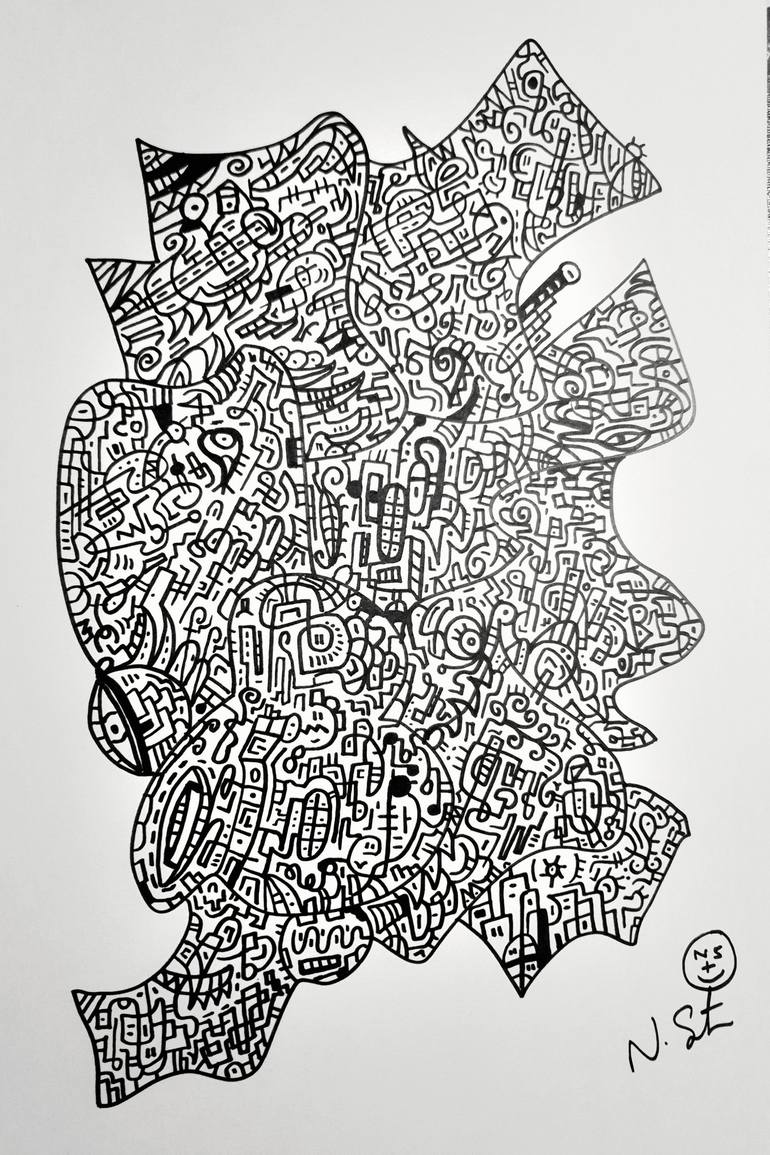 Neo-Expressionism Art , Abstract Art 1947 Painting by Neil Saxton ...