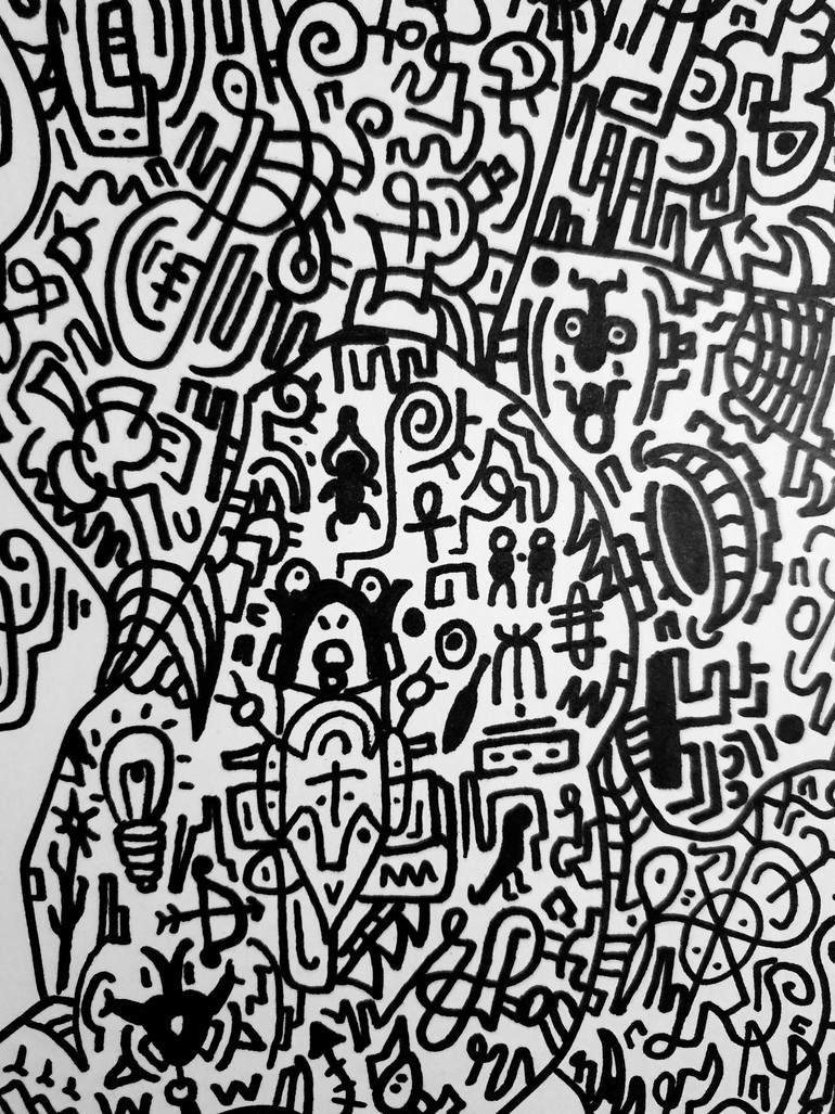 Doodle Abstract Art , Abstract 29773 Drawing by N Saxton | Saatchi Art