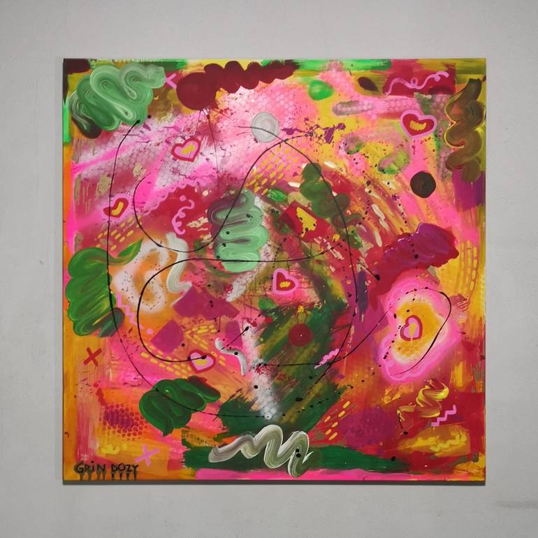 BRIGHT LOVE Painting by Grin Dozy | Saatchi Art