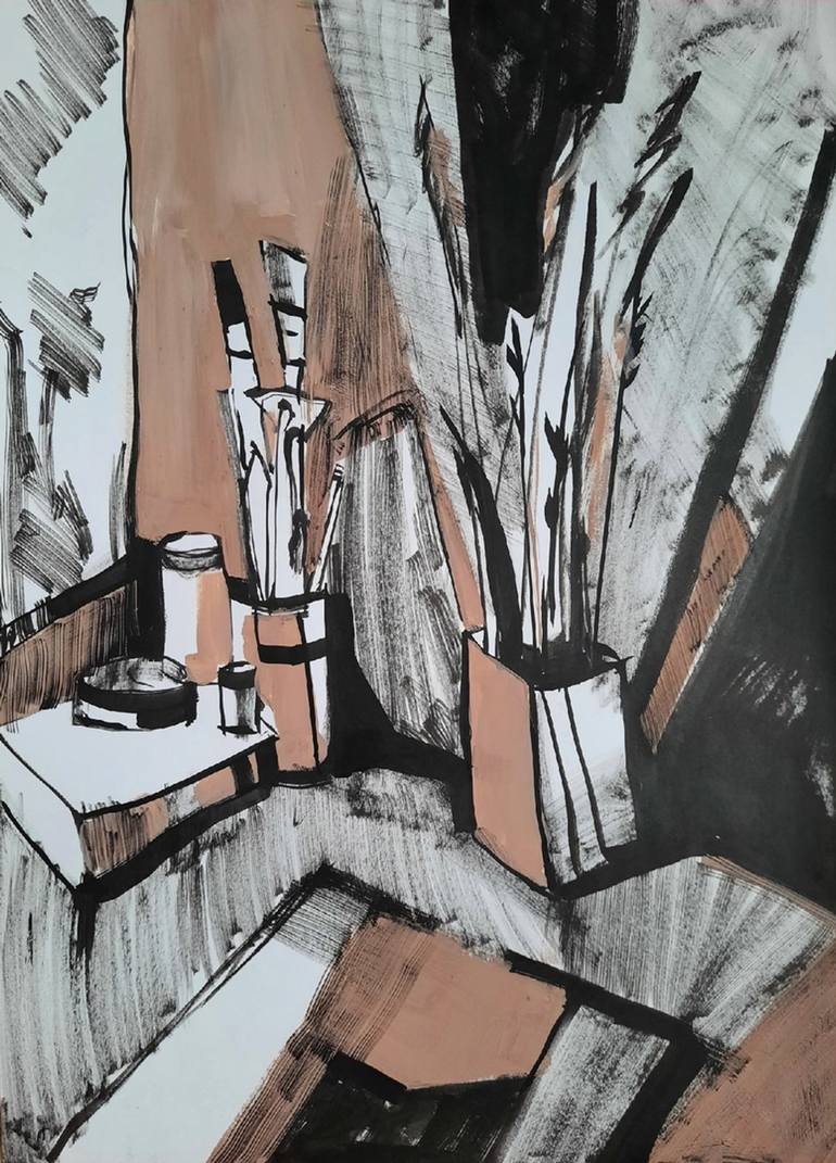 Artist's Workshop Drawing by Sofya Shnel | Saatchi Art