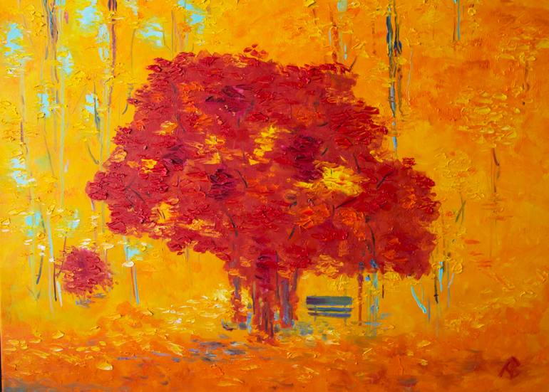 Red Maple Painting by Anna Butko | Saatchi Art