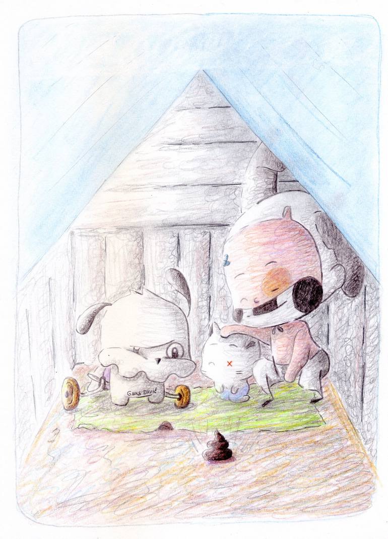 Don't misbehave Drawing by jesus david galarza | Saatchi Art