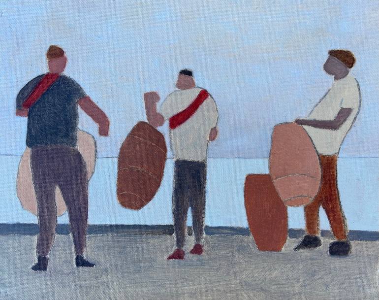 Candombe con vista al mar Painting by Mario Cianci | Saatchi Art