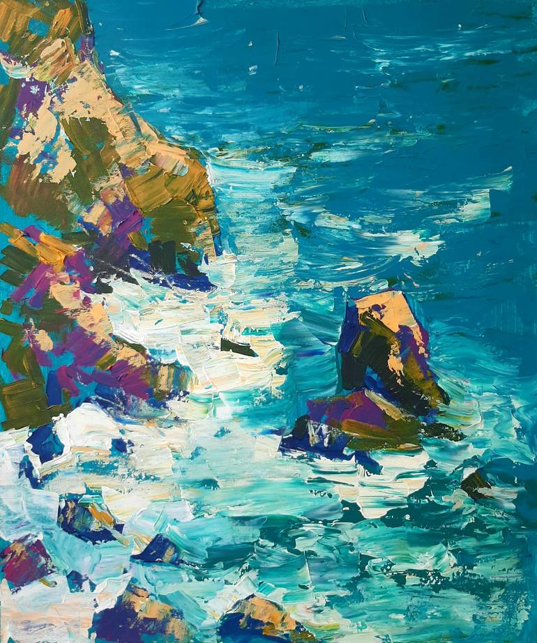 The sea Painting by Maria Shevchuk | Saatchi Art