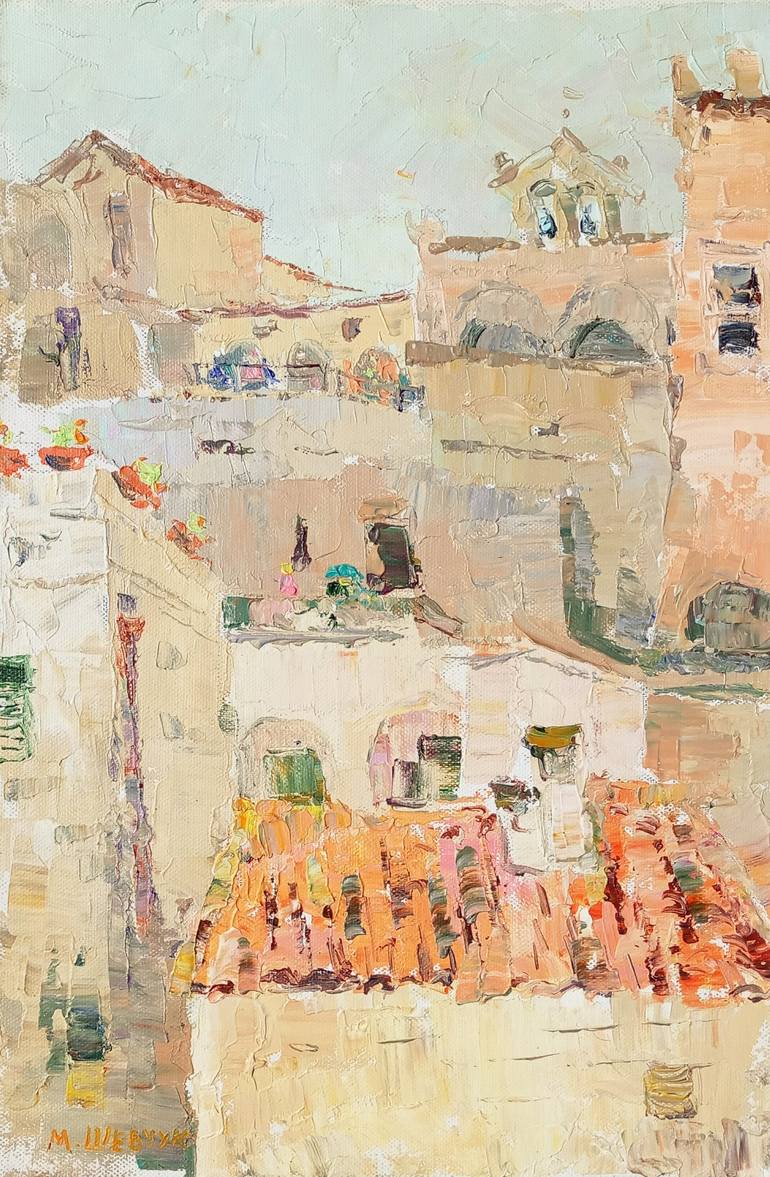 Matera - the capital of Europe Painting by Maria Shevchuk | Saatchi Art