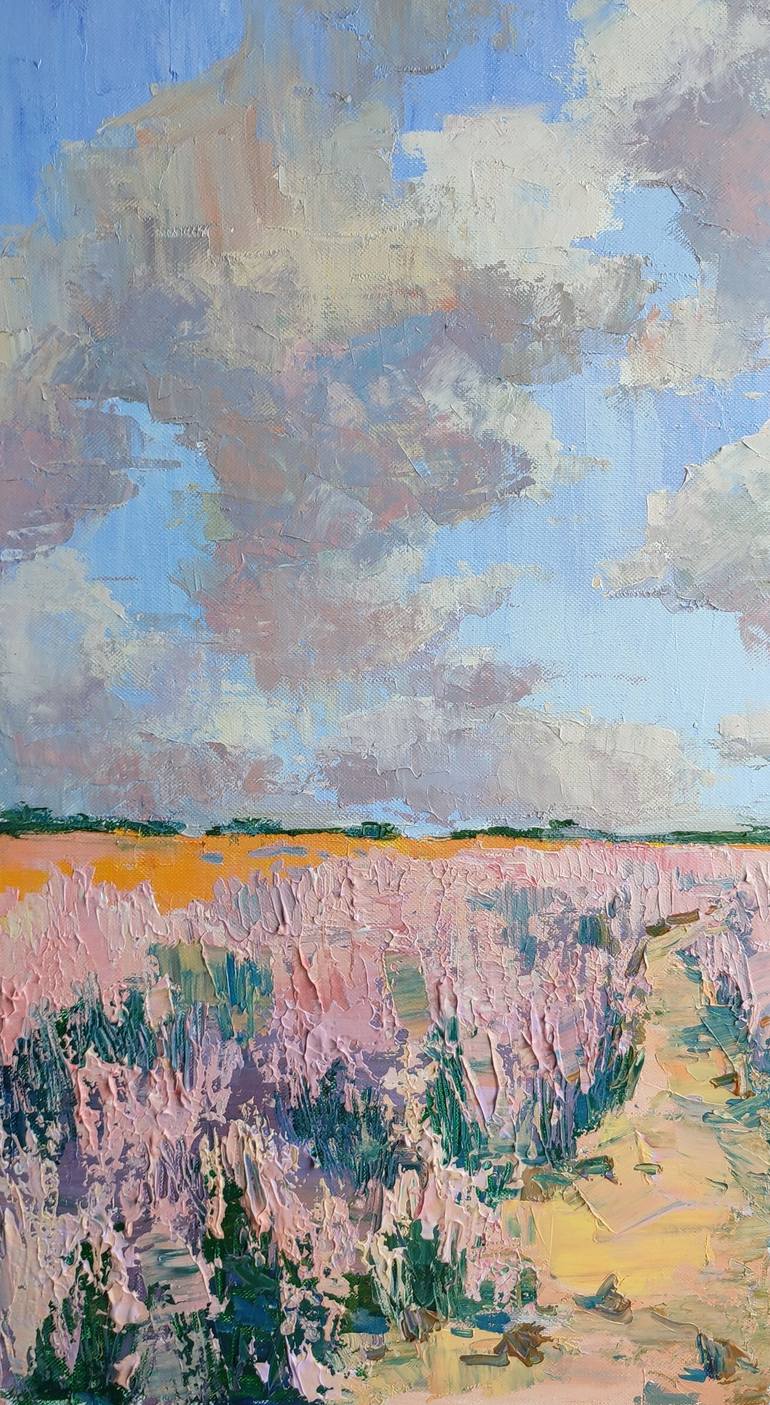 The clouds are smoking over the sage Painting by Maria Shevchuk ...