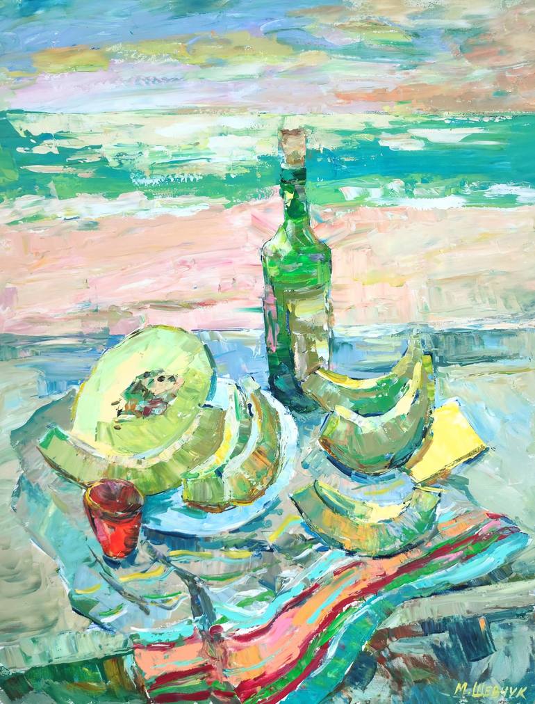 Sunset Painting by Maria Shevchuk | Saatchi Art