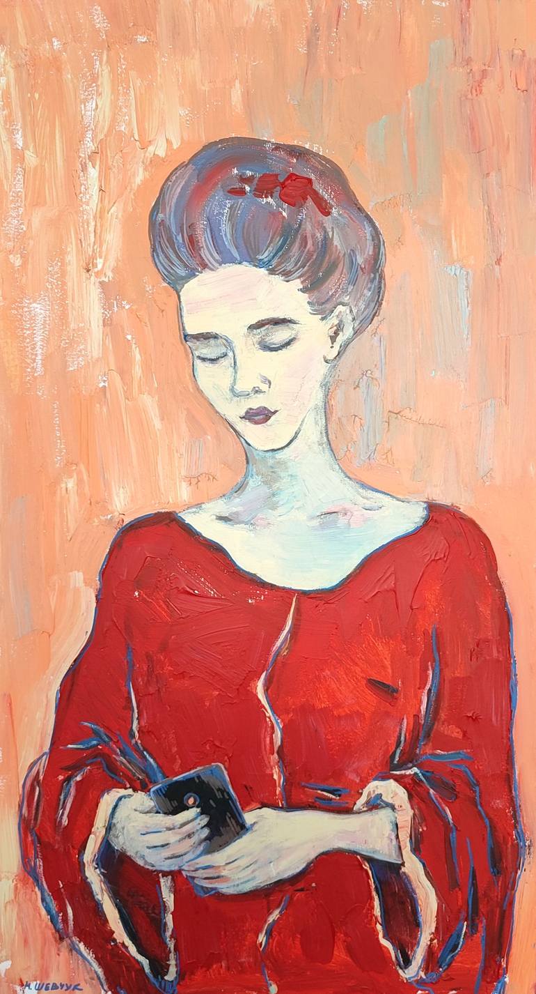 In Red Painting by Maria Shevchuk | Saatchi Art