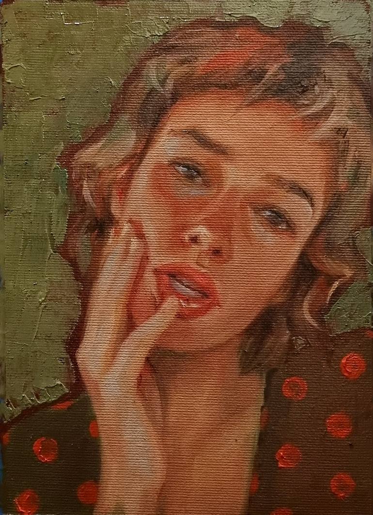 Female portrait 0225-03 Painting by Artmoods Tp | Saatchi Art