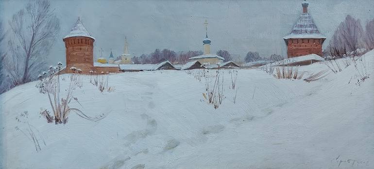 Thaw. March. Painting by Sergei Gusev | Saatchi Art