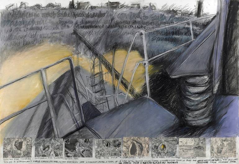 Earthscars: Mineral Exploration Drawing by Jeannette Unite | Saatchi Art