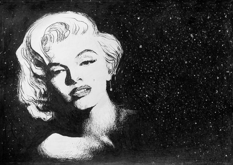 She is star Drawing by Dmitriy Tantsov | Saatchi Art