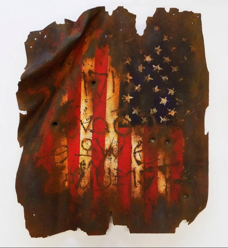 AMERICAN RIDDLE Painting by Dmitriy Zazimko | Saatchi Art