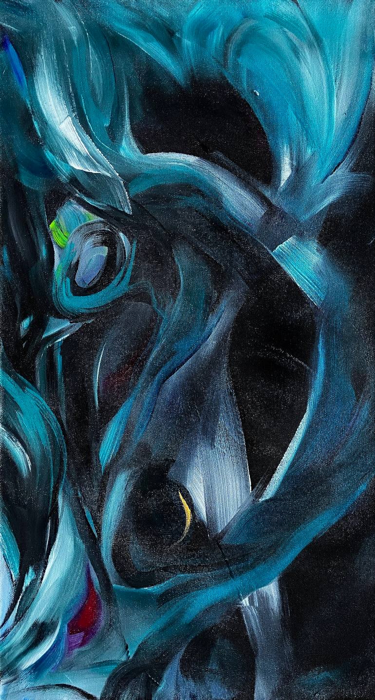 Midnight Forest Painting by Kerry Milligan | Saatchi Art