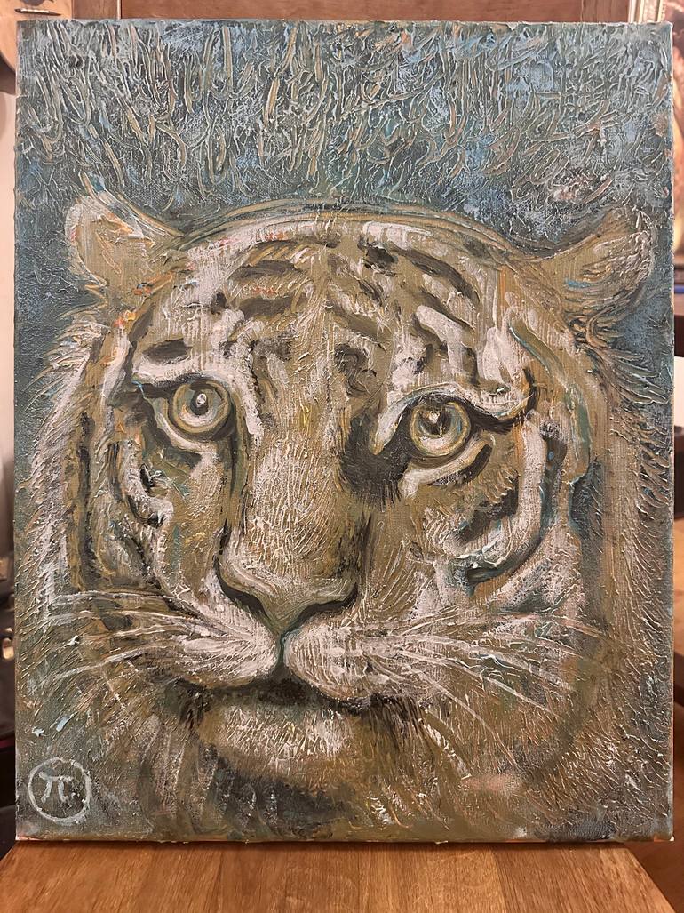 Thoughtful Tiger Painting by Martin Pye | Saatchi Art