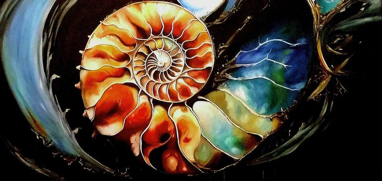 Ammonite gemstone Painting by Jarka Carta | Saatchi Art