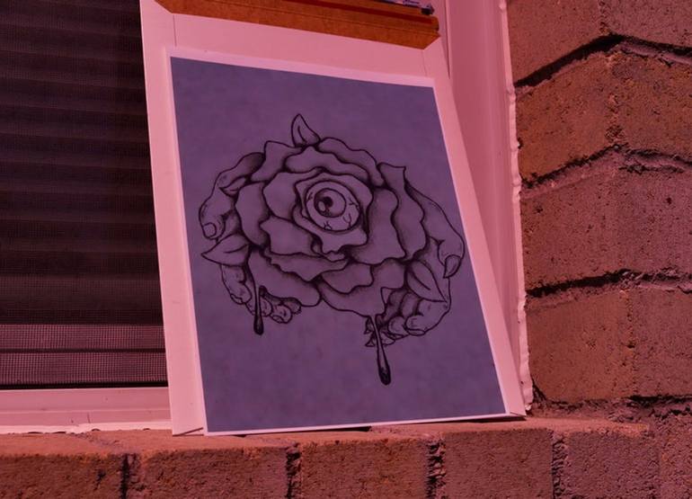 All-Seeing Rose Art Print Drawing by Prophetic Artz | Saatchi Art