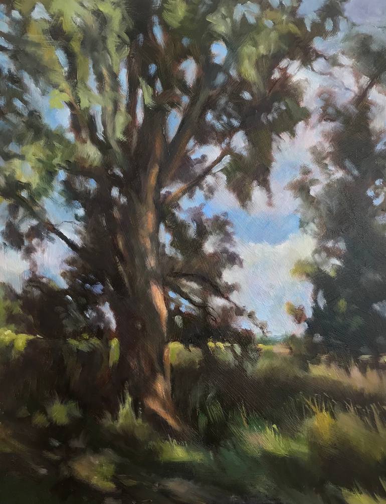 Shade and Trees in Marble Hill Twickenham Painting by simon broom ...