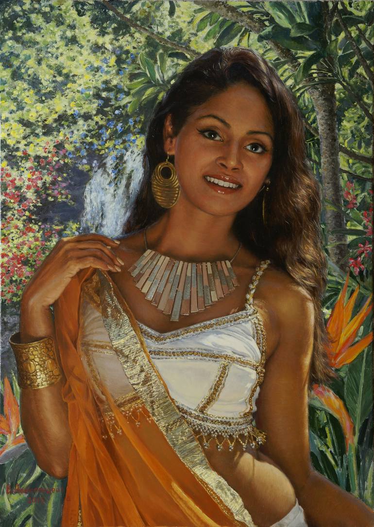 Archena Nagabushanam Painting by Vladimir Alexandrov | Saatchi Art