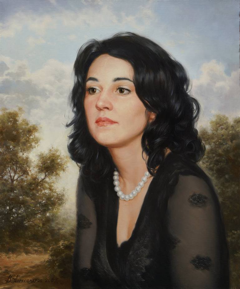 Portrait of a woman Painting by Vladimir Alexandrov | Saatchi Art